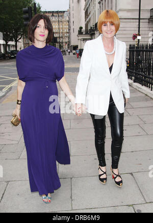 Mary Portas and her pregnant partner Melanie Rickey attending a party ...