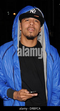 Rapper J Cole leaving Funky Buddha nightclub London, England - 10.07.12 ...
