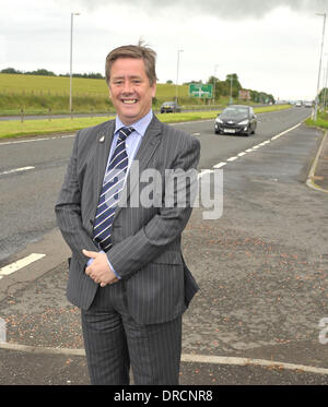 Transport Minister Keith Brown vists the site of the A77 in the south ...