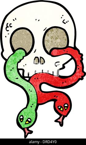 cartoon skull with snakes Stock Vector Image & Art - Alamy