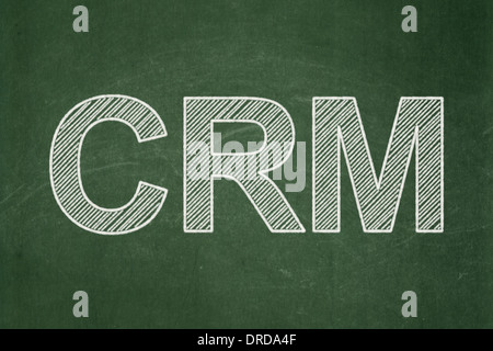 Finance concept: CRM on chalkboard background Stock Photo - Alamy