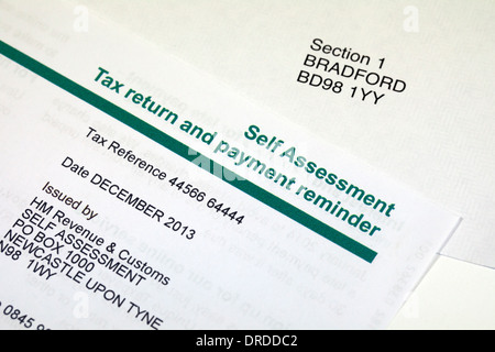 Self assessment tax return reminder Stock Photo - Alamy