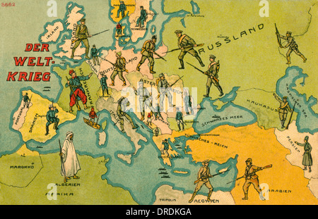 First World War Map of the Middle East. When defeated Turkey lost its ...