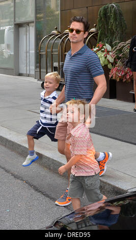 Matt Bomer and his sons out and about in Soho New York City, USA - 27. ...