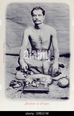 BRAHMIN AT PRAYER Stock Photo - Alamy