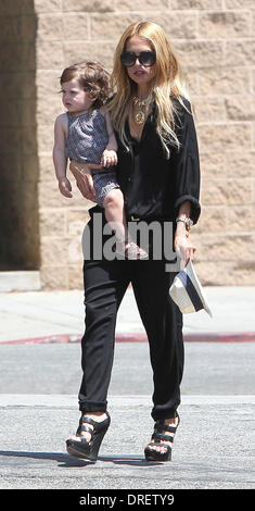 Rachel Zoe with her son Skyler at Hugo's restaurant in West Hollywood ...