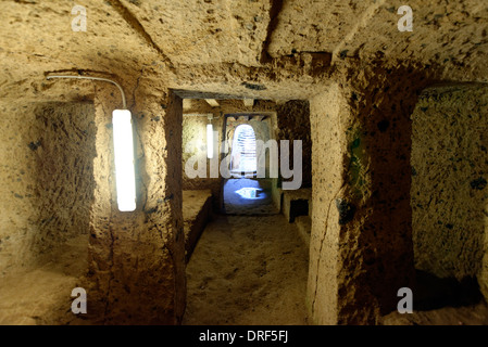 Tomb inside Maroi Tumulus at Cerveteri Etruscan Banditaccia Necropolis ...