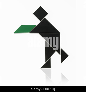 triangles squares shapes person action Stock Photo - Alamy