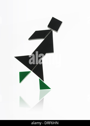 triangles squares shapes person action Stock Photo - Alamy