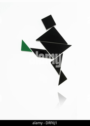 triangles squares shapes person action Stock Photo - Alamy