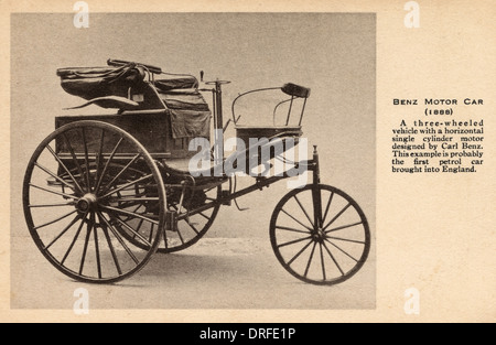 Benz motor car 1888 - a three-wheeled vehicle with a horizontal single ...
