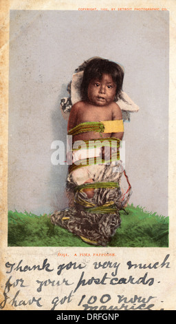 Native American Indian baby in papoose Stock Photo - Alamy