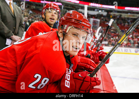 Carolina Hurricanes right wing Alexander Semin (28) during the NHL game ...