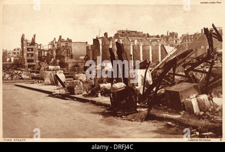 Bomb damage in London - Fore Street Stock Photo - Alamy