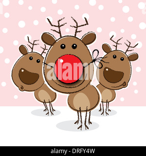 Rudolph the Red Nosed Reindeer wearing a Clown's Nose as a Disguise ...