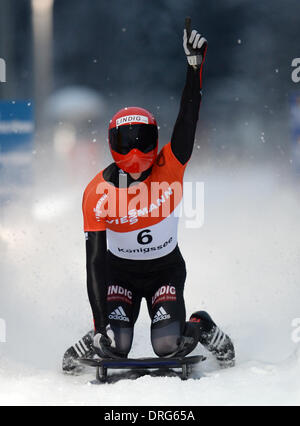 German skeleton pilot Frank Rommel in action during the Skeleton World ...