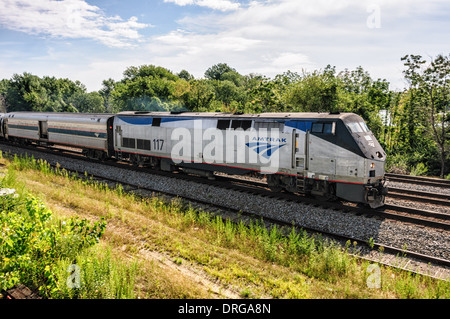 Amtrak General Electric GE P42DC Genesis Locomotive at William F. Walsh Regional Transportation ...