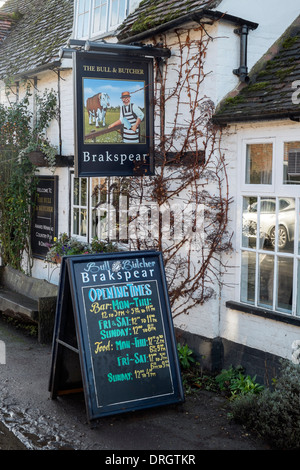 Bull and Butcher pub restaurant Turville village Buckinghamshire UK ...