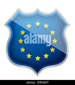 european shield illustration design over white background Stock Photo ...