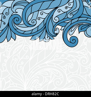 Cover design with floral pattern. Hand drawn creative flowers. Colorful ...