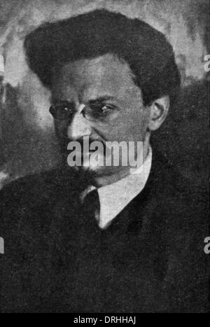 Portrait of the Russian politician Leon Trotsky. Photograph taken in ...