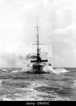 HMS Carnarvon, British armoured cruiser Stock Photo - Alamy