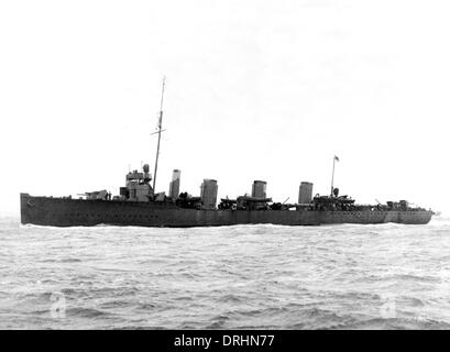 HMS Broke, British destroyer, WW1 Stock Photo - Alamy