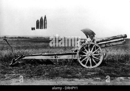 German 15cm heavy howitzer, WW1 Stock Photo - Alamy