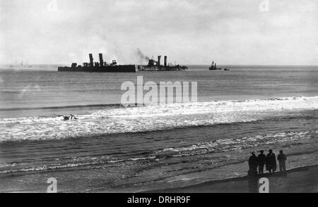 HMS Brilliant and HMS Sirius, Ostend, Belgium, WW1 Stock Photo - Alamy