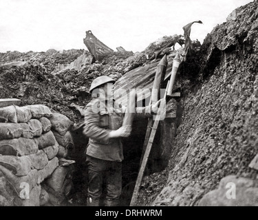Soldier in trench with signals rockets, WW1 Stock Photo: 66153968 - Alamy