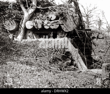 German gun emplacement at Combles, Western Front, WW1 Stock Photo - Alamy