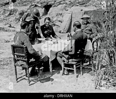 British doctors sitting at a table, Western Front, WW1 Stock Photo - Alamy