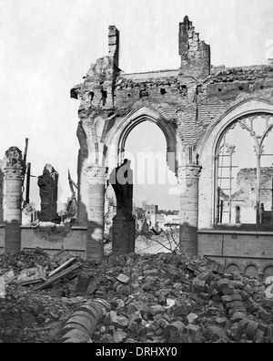 Ruined church at Ypres, Belgium, Western Front, WW1 Stock Photo - Alamy