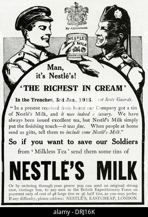 Advertisement - Nestle's Milk Stock Photo - Alamy