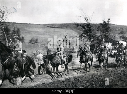 World War 1. Austrian troops advancing in the Carpathians Mountains in ...