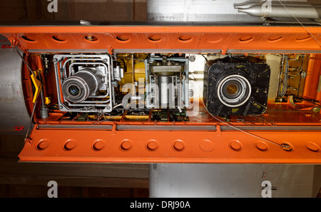 Aerial photography cameras and air target towing winch mounted inside ...