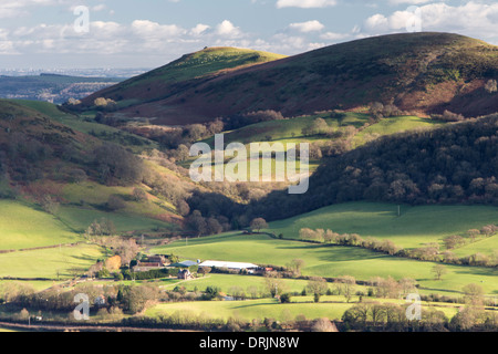 Caer Caradoc and The Lawley from the Long Mynd, Shropshire, England, UK ...