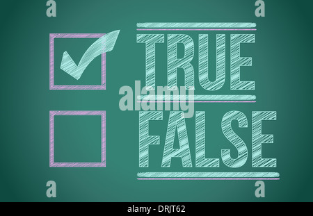 True and false check box written on a blackboard Stock Photo - Alamy