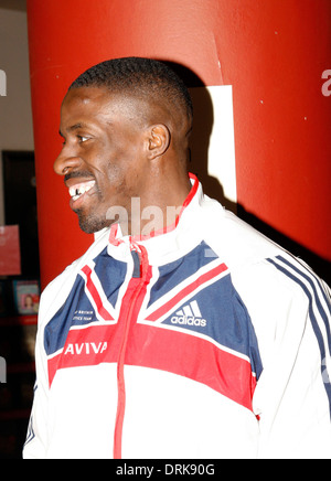 Controversial British sprinter Dwain Chambers at the launch of his book ...