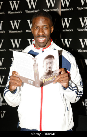 Controversial British sprinter Dwain Chambers at the launch of his book ...