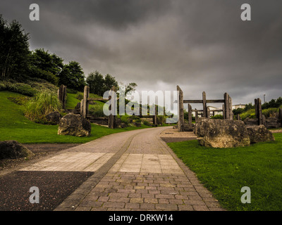 Redburn Dene Park, North Shields with a cruise ship docked in the Port ...