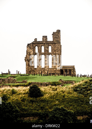 The historic ruins of the Tynemouth Priory and Castle overlooking the ...