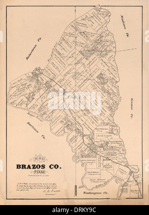 Map of Brazos in Texas Stock Photo - Alamy