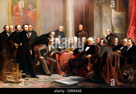Men of Progress 1862 by Christian Schussele Stock Photo - Alamy