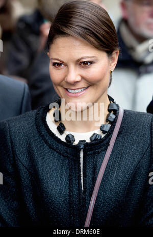 Hamburg, Germany. 28th January 2014. Crown Princess Victoria of Sweden ...