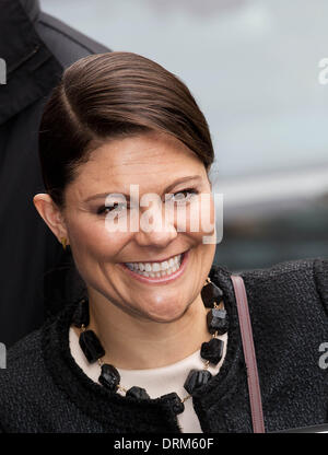 Hamburg, Germany. 28th January 2014. Crown Princess Victoria of Sweden ...