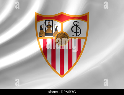 Sevilla FC logo flag symbol icon emblem Stock Photo - Alamy