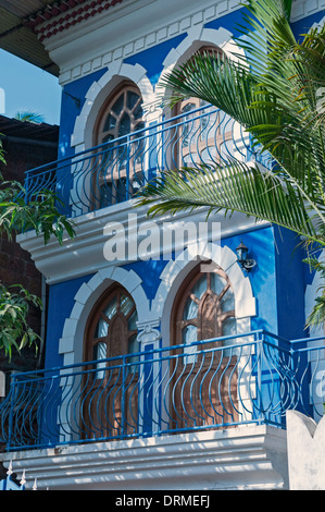 Goa Panaji City Old Portuguese colonial Buildings and Road Cityscape ...
