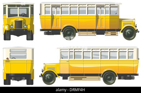Vintage bus cartoon Stock Photo - Alamy