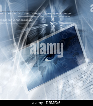 Computer mouse. World map background Stock Photo - Alamy